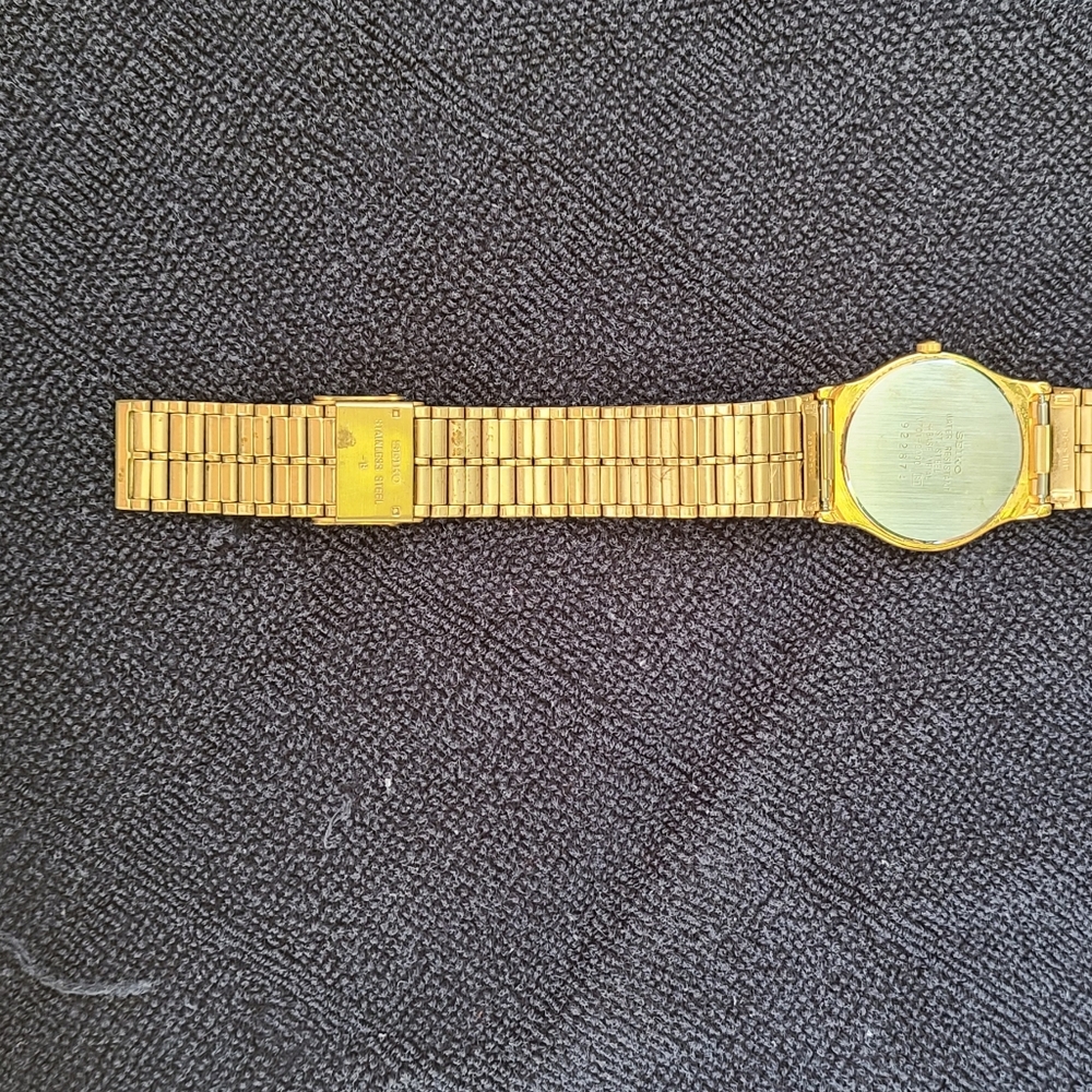 Vintage Seiko Men's Gold-Tone Watch, Stainless Steel - Gem